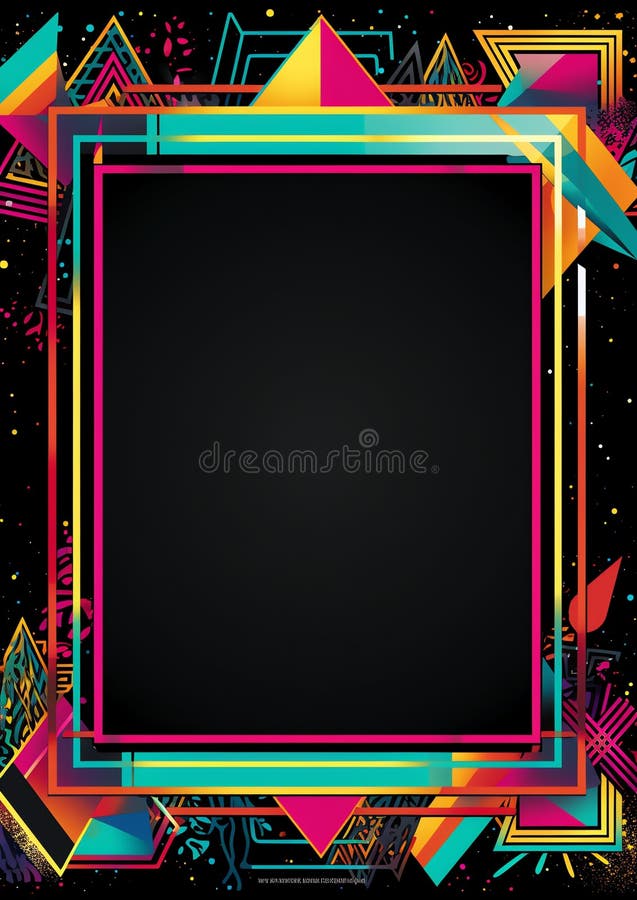80s Color Palette Frame 80s Retro Nostalgic Stock Illustration ...