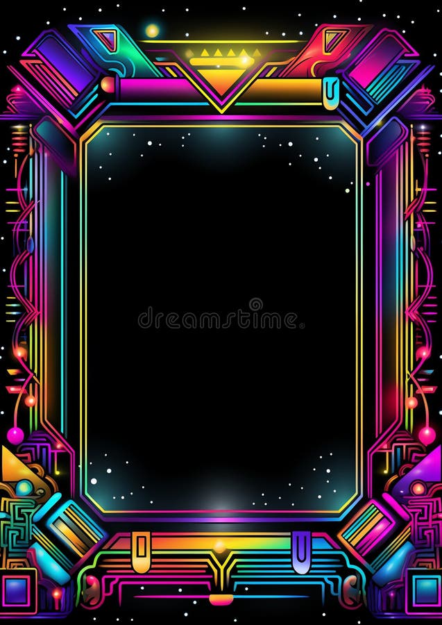 80s Computer Interface Frame 80s Retro Nostalgic Stock Illustration ...