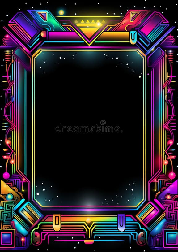 80s Computer Interface Frame 80s Retro Nostalgic Stock Illustration ...