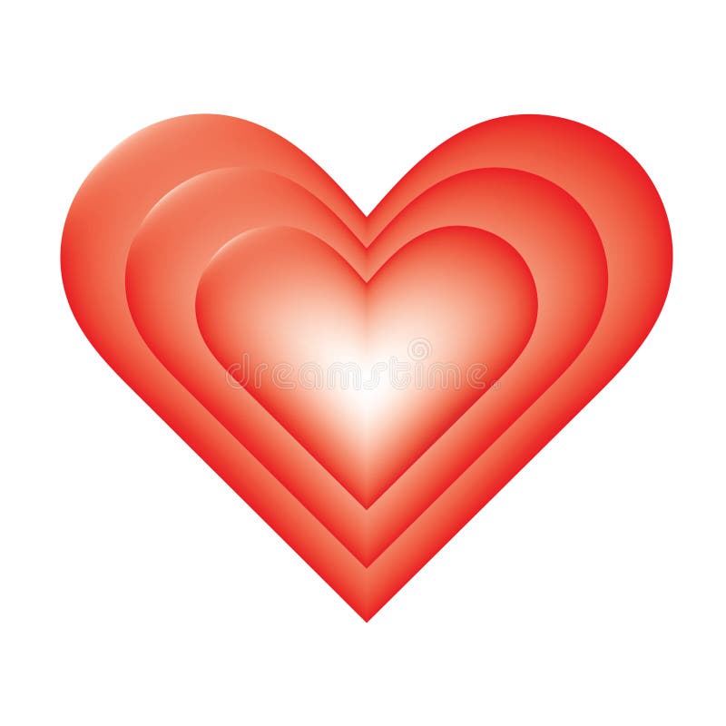 Celebrating Love with a Glossy Red Heart of Passion Stock Illustration ...