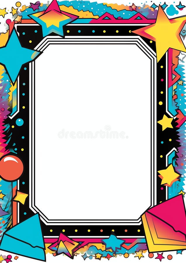 80s Party Themed Frame 80s Retro Nostalgic Stock Illustration ...