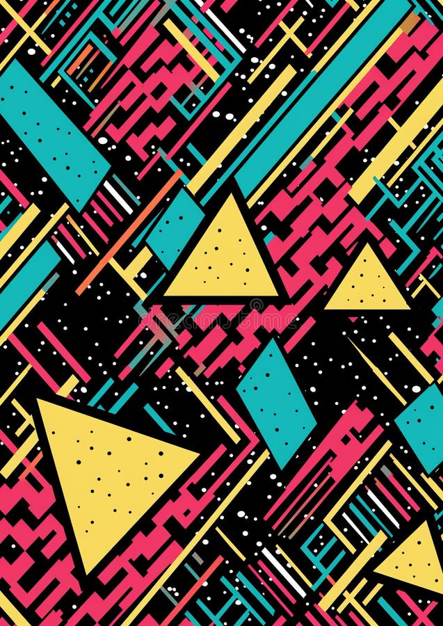 80s Patterned Fabric Texture Frame 80s Retro Nostalgic Stock ...