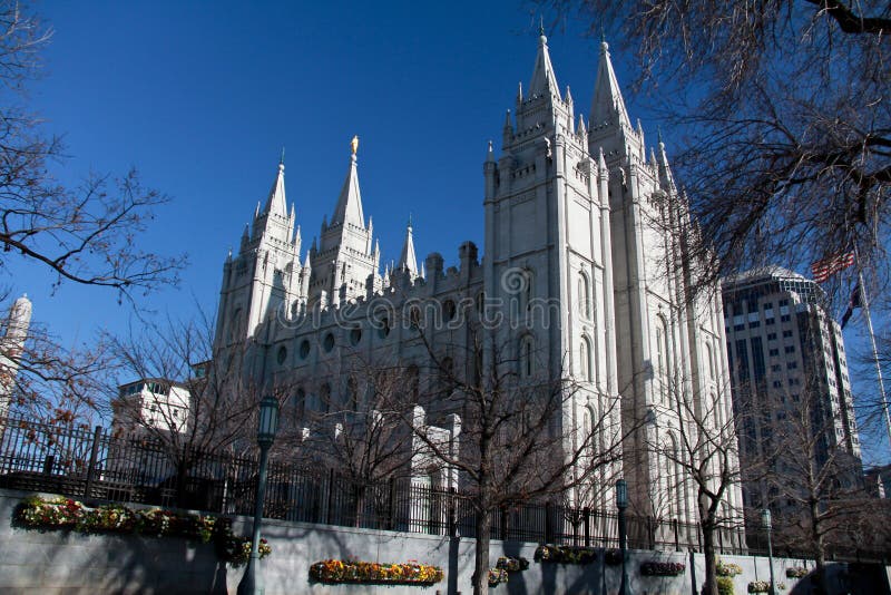 LDS Temple SLC stock photo. Image of spire, ladder, yard - 30176166