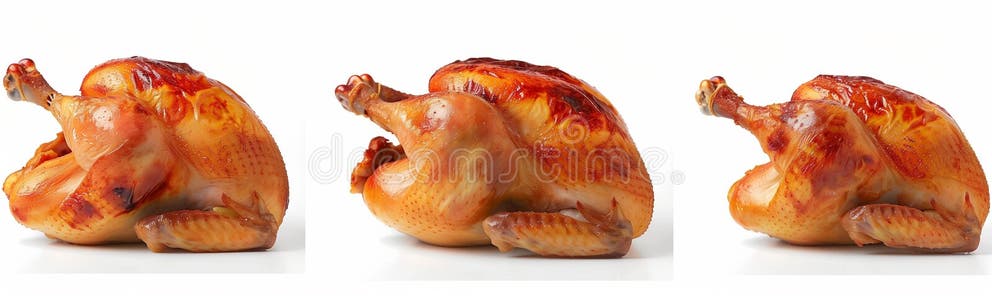 Image of the Same Perfectly Roasted Chicken in Three Different Poses on ...
