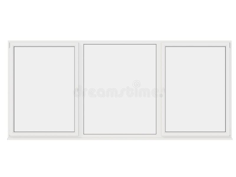 The Image of the Sample Window on White Background. 3D Rendering Stock ...
