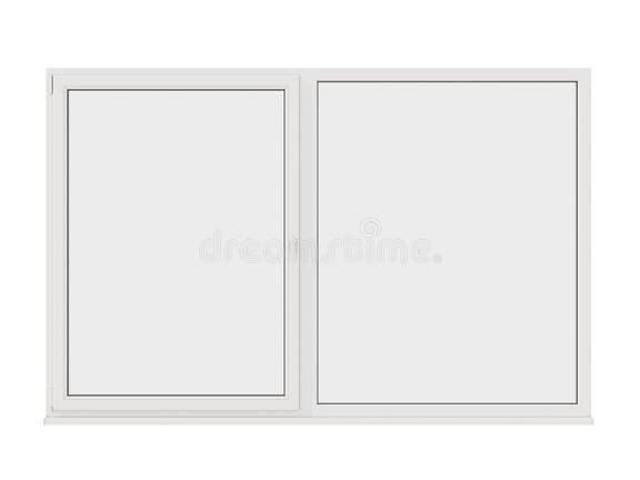 The Image of the Sample Window on White Background. 3D Rendering Stock ...