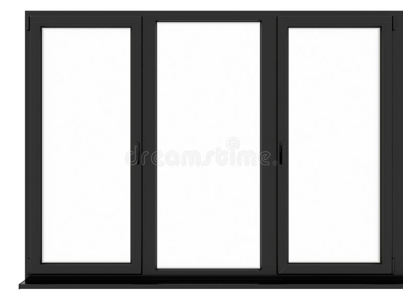 The Image of the Sample Window on White Background. 3D Rendering Stock ...