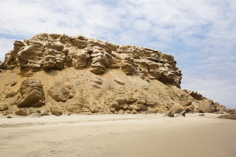 Image of Sand Cliff in the North of Peru. Stock Image - Image of cliff ...