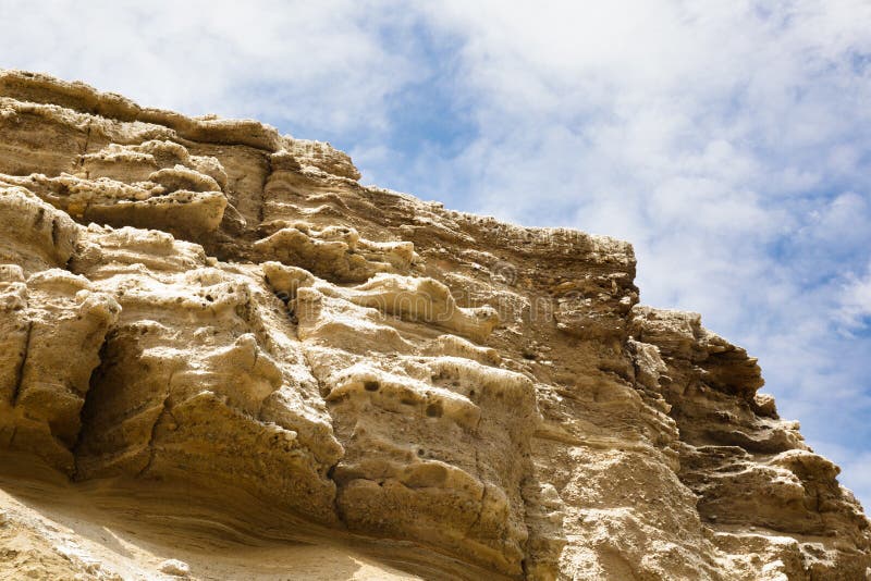 Image of Sand Cliff in the North of Peru. Stock Image - Image of cliffs ...
