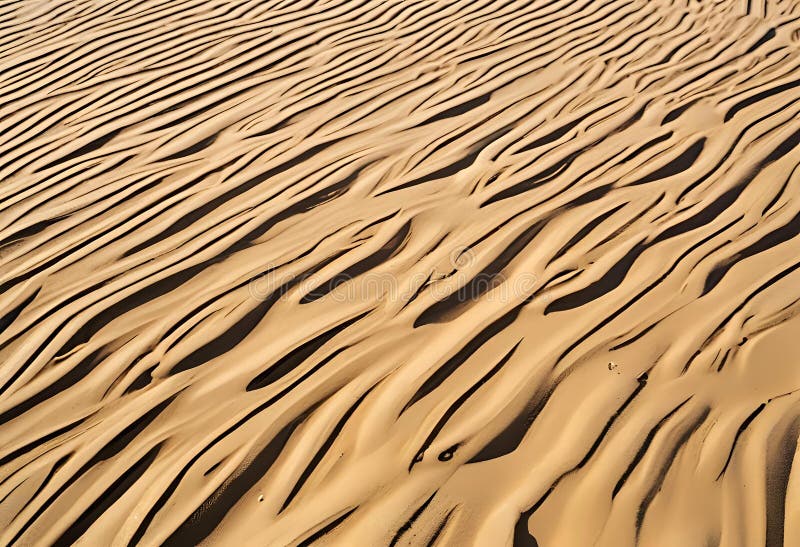 Sand Surface Shaped by Constant Sea Movement.AI Generated Stock ...
