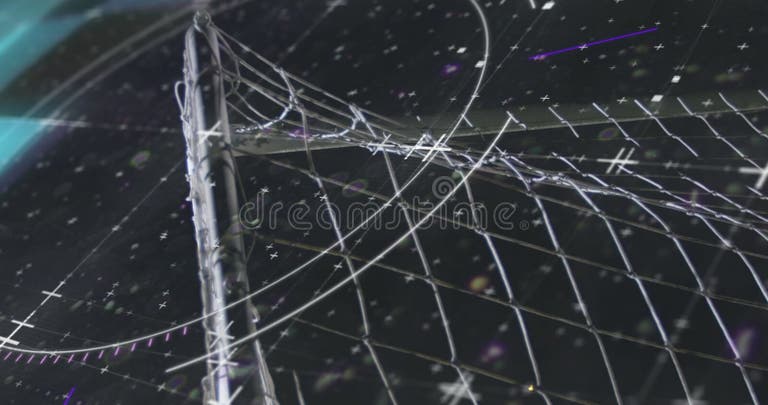 Image of Scanner Processing Data Over Football Going into Goal Stock ...