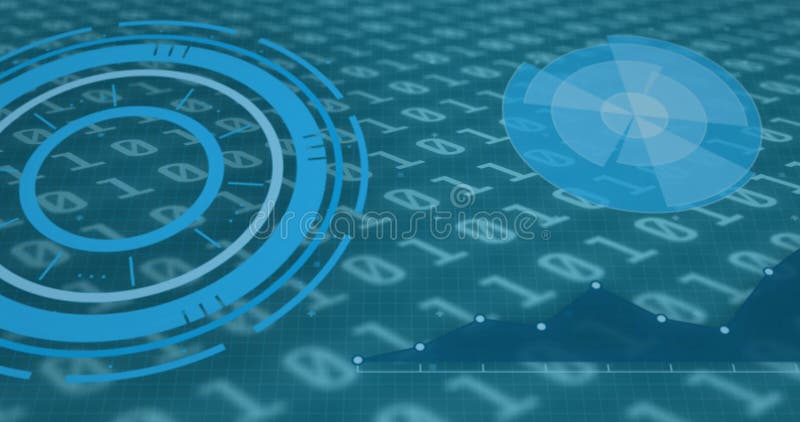 Image of Scanning Scopes Over Binar Code Stock Illustration ...
