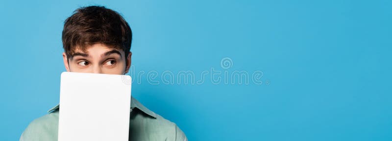 Image of Scared Young Man Obscuring Stock Photo - Image of emotional ...