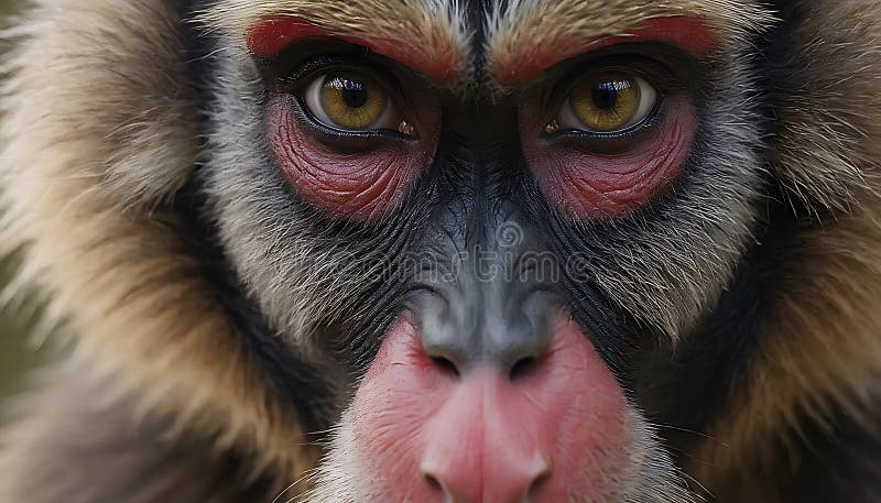 The Scary Face of a Mandrill Monkey Stock Image - Image of mandrill ...