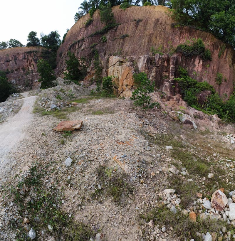 Environment Scene Around the Quarry Area. Stock Photo - Image of ...