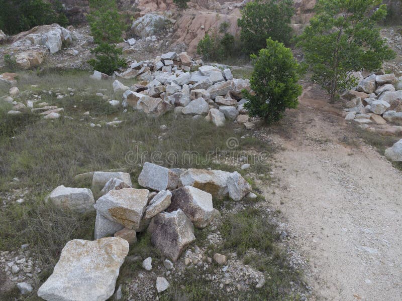Environment Scene Around the Quarry Area. Stock Image - Image of arid ...