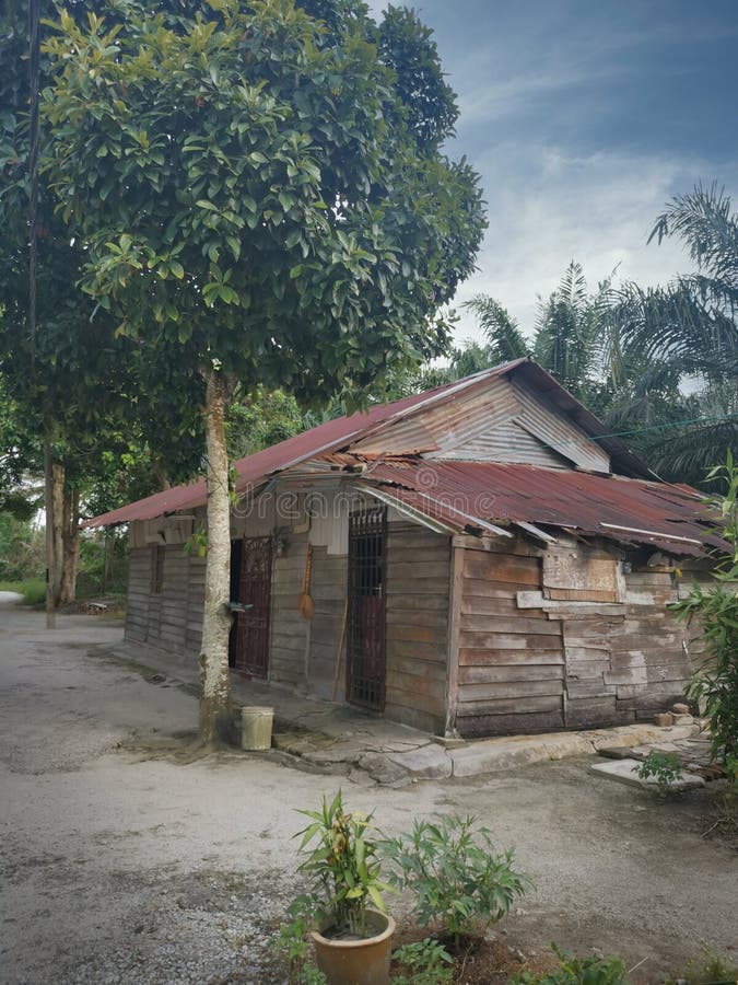 Scene of the Exterior Old Abandoned Wooden Building Stock Photo - Image ...