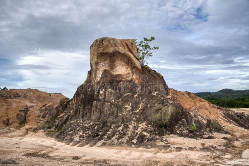 Scene of the Soil Erosion Landscape. Stock Photo - Image of granite ...