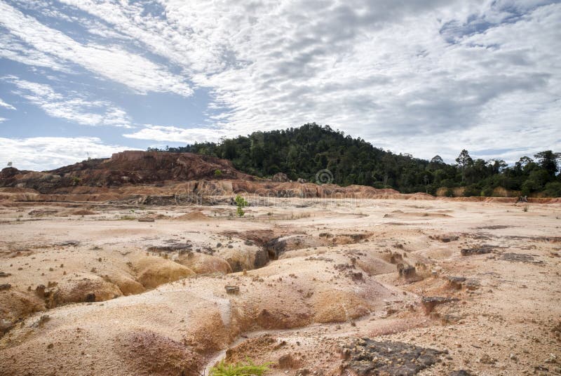 Scene of the Soil Erosion Landscape. Stock Image - Image of land ...