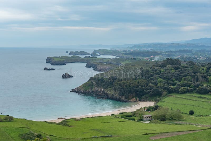 Image of Scenic Beach Es of Torimbia and Toranda, Asturias, Spain Stock ...