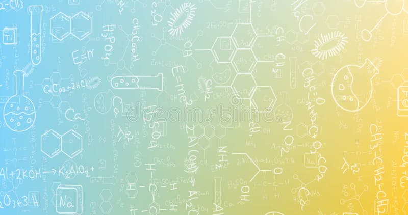 Image of Science Concept Icons and Mathematical Equations Against ...