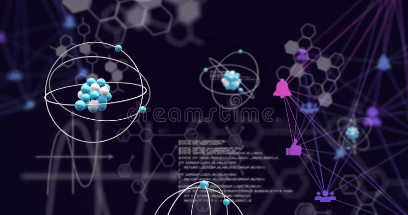 Image of Scientific Data Processing and Atoms Over Network of ...