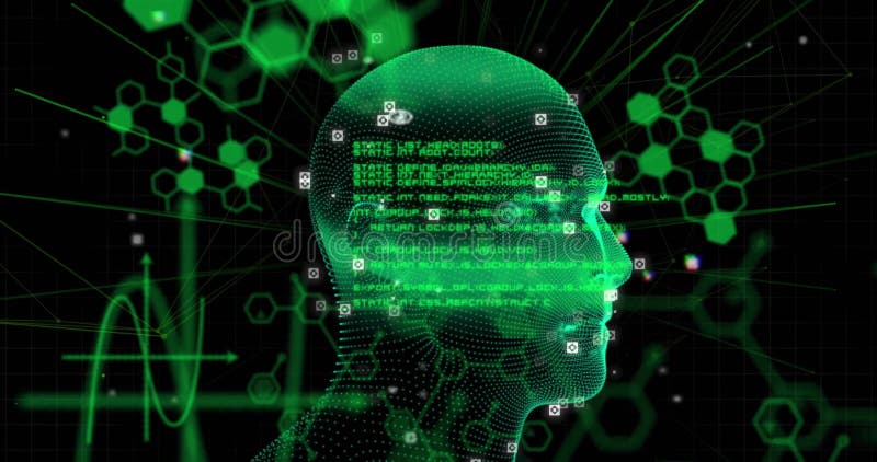 Image of Scientific Data Processing and Human Head Stock Photo - Image ...