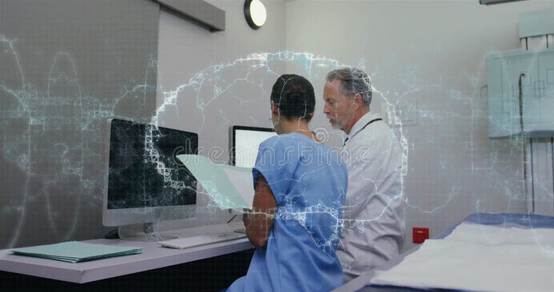Image of Scientific Data Processing Over Diverse Doctors Stock Photo ...