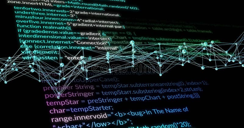 Image of Scientific Data Processing Over Network of Connections Stock ...