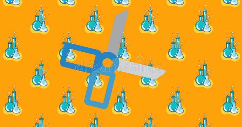 Image of Scissors School Icon Over Orange Background Stock Illustration ...