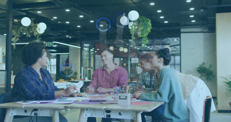 Image of Scope and Data Processing Over Diverse Business People in ...