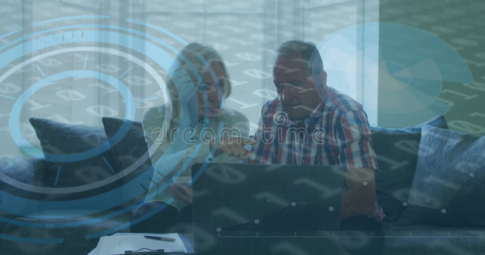 Image of Scope Scanning and Binary Coding Over Senior Couple Using ...