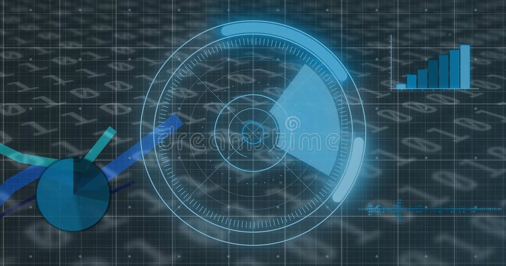 Image of Scope Scanning, Data Processing and Binary Coding Numbers ...
