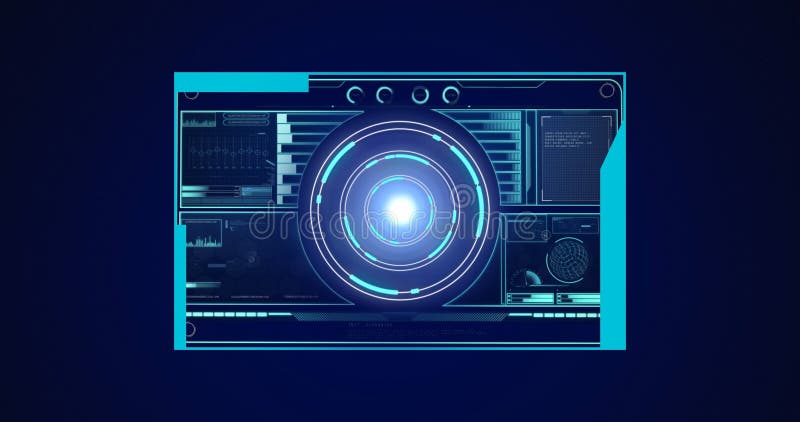 Image of Scope Scanning and Data Processing on Digital Screen Stock ...