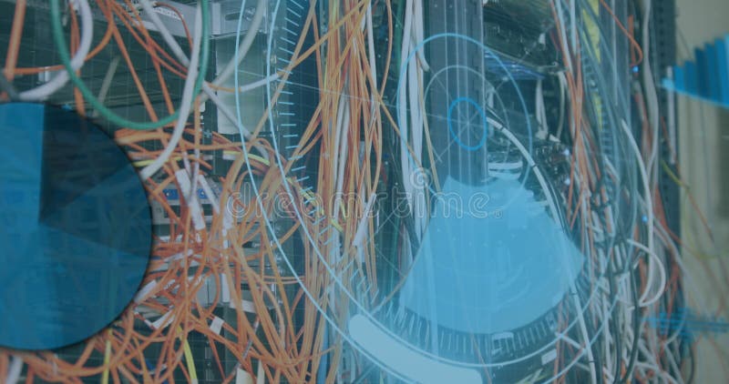 Image Of Scope Scanning And Data Processing Over Cables In Computer
