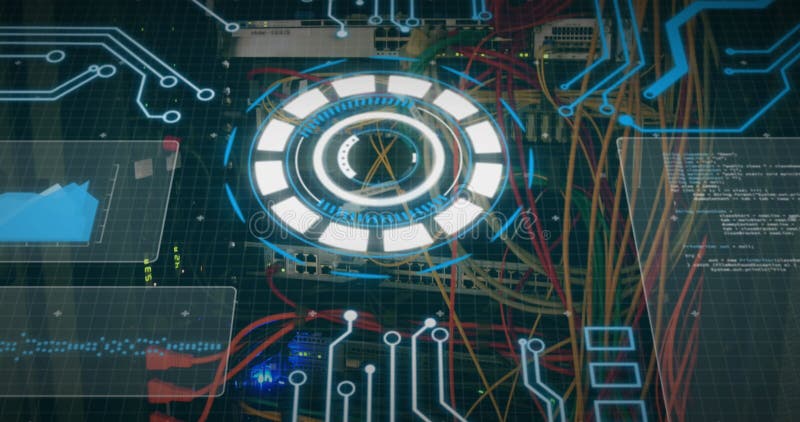 Image Of Scope Scanning And Data Processing Over Cables In Computer