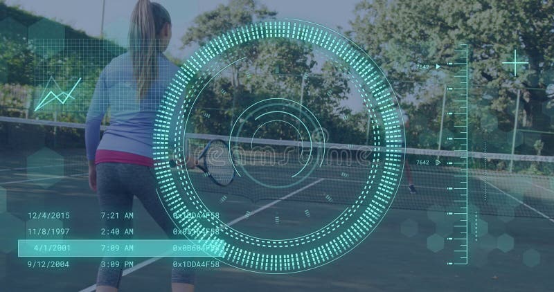 Image of Scope Scanning and Data Processing Over Caucasian Couple ...