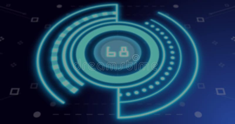 Image Of Scope Scanning With Data Processing Over Cloud Icons And