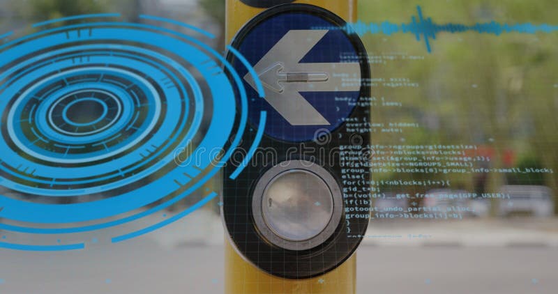 Image of Scope Scanning and Data Processing Over Diverse People Walking ...