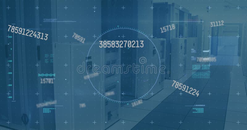 Image of Scope Scanning and Data Processing Over Empty Office Stock ...