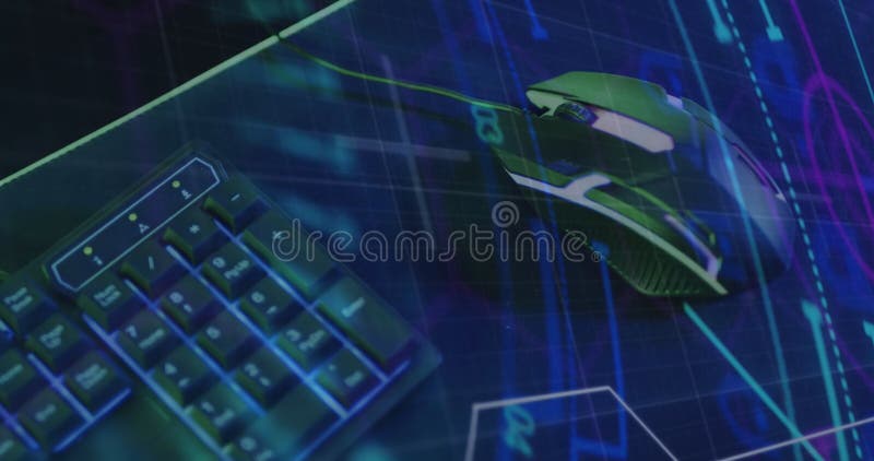 Image of Scope Scanning and Data Processing Over Image Game Computer ...