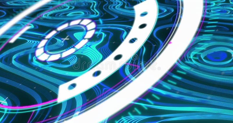 Image of Scope Scanning and Data Processing Over Green Map Lines Stock ...