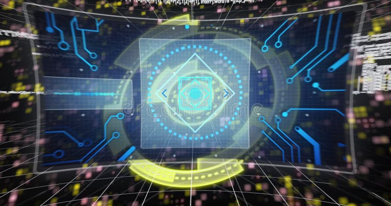 Image of Scope Scanning and Data Processing Over Moving Columns Stock Illustration ...