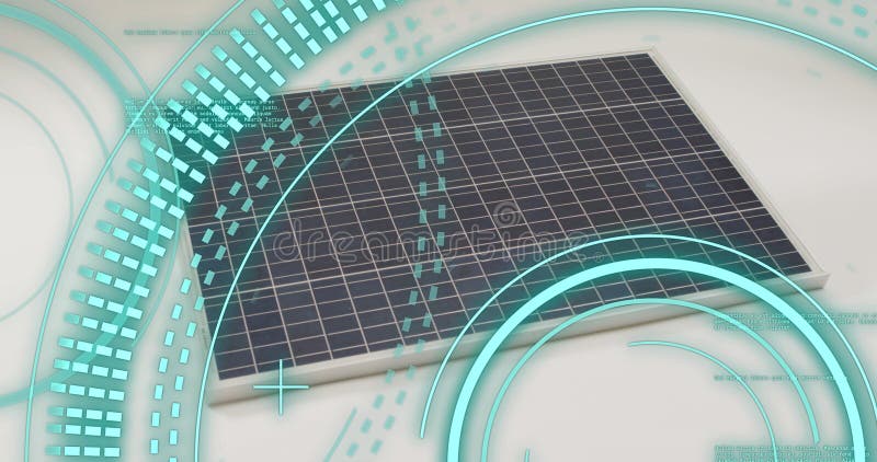 Image of Scope Scanning and Data Processing Over Solar Panels Stock ...