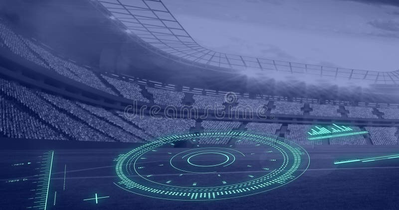 Image of Scope Scanning and Data Processing Over Sports Stadium Stock ...