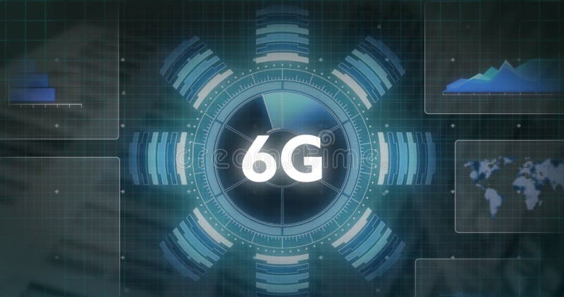 Image of Scope Scanning with 6g Text and Data Processing Over Cityscape Stock Image - Image of ...