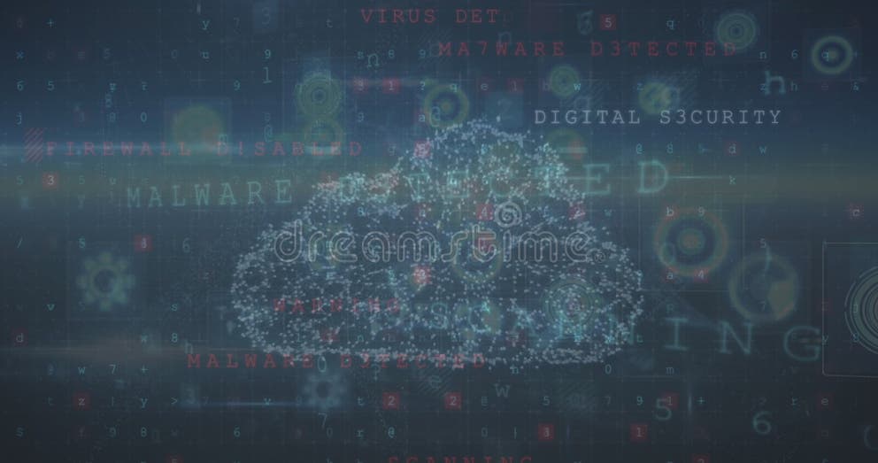 Image of Scope Scanning with Icons and Data Processing on Black ...