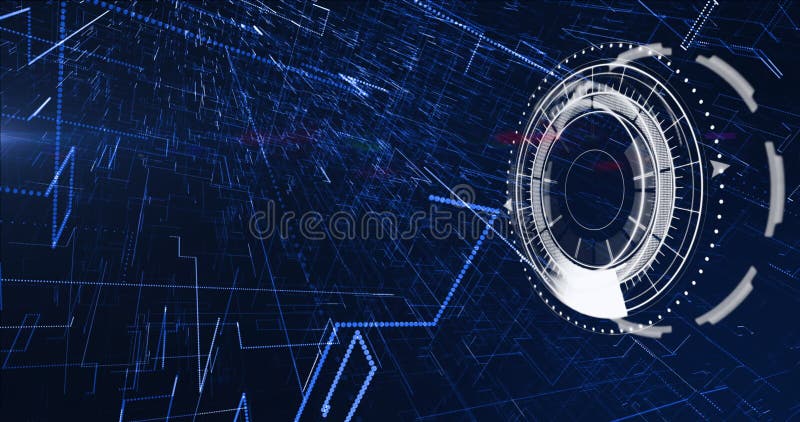 Image of Scope Scanning and Light Trails on Black Background Stock ...