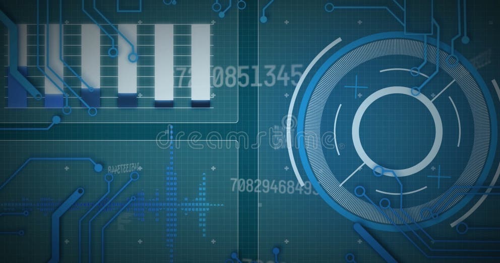 Image of Scope Scanning, Numbers Changing and Data Processing Stock Photo - Image of ...