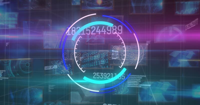 Image of Scope Scanning, Numbers Changing and Data Processing Over ...